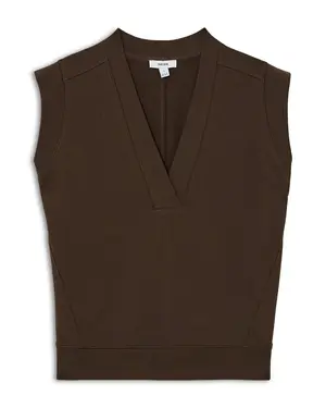 REISS Willa Sleeveless V-neck Top