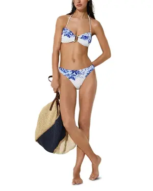 REISS Johannah Printed Bikini Top