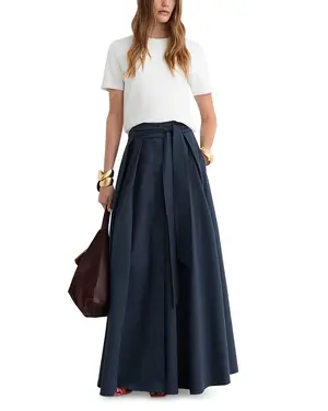 REISS Simone Maxi Skirt - Navy