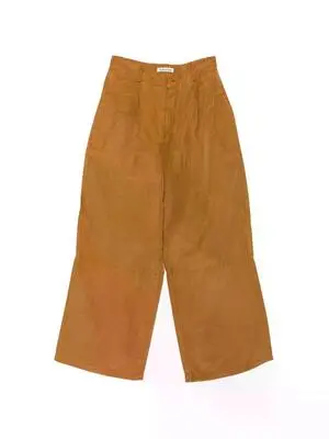 You Must Create Drop Out Pleated Wide-leg Trousers - Orange