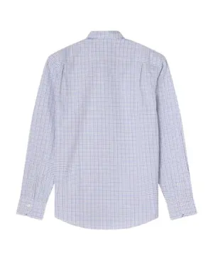 Robert Talbott Madison Check Light Weight Poplin Shirt In Contemporary Fit - Raspberry Multi