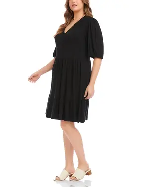 Karen Kane Puff Sleeve Tiered Dress