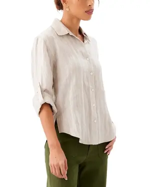 Karen Kane Linen Textured Shirt