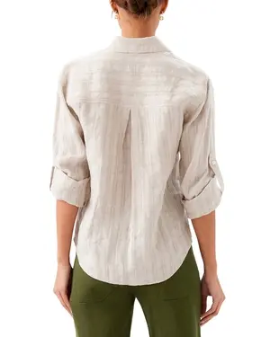 Karen Kane Linen Textured Shirt