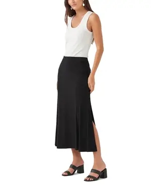 Karen Kane Side Slit Midi Skirt - Black