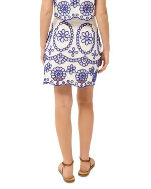 MARIE OLIVER Orlee Embroidered Cotton Skirt