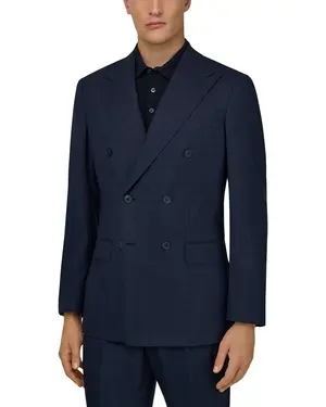 Boggi Milano Regular Fit Double Breasted Prince Of Wales Suit