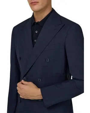 Boggi Milano Regular Fit Double Breasted Prince Of Wales Suit