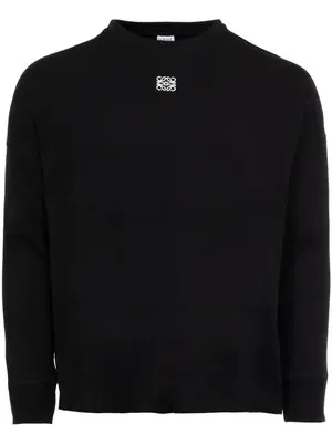 Loewe Anagram Cotton T-shirt - Black