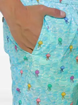 MC2 SAINT BARTH Drawstring Swim Shorts With Jellyfish Print