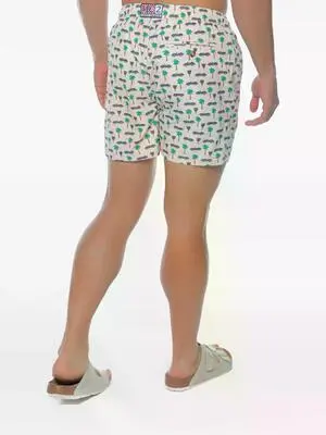 MC2 SAINT BARTH Palm Tree Print Swim Shorts
