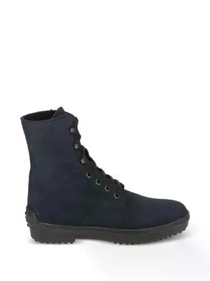 TOD'S Suede Lace-up Combat Boots