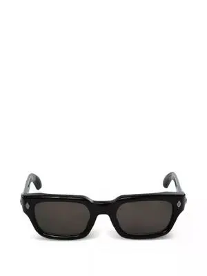 Chrome Hearts Rectangle Frame Sunglasses With Logo Plaque - Black