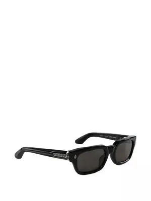 Chrome Hearts Rectangle Frame Sunglasses With Logo Plaque