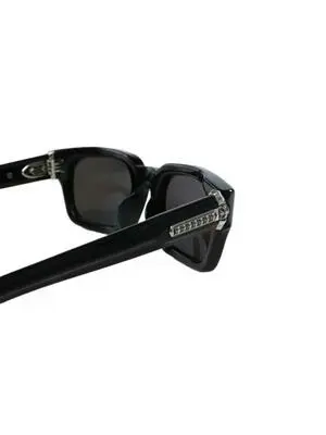 Chrome Hearts Rectangle Frame Sunglasses With Logo Plaque