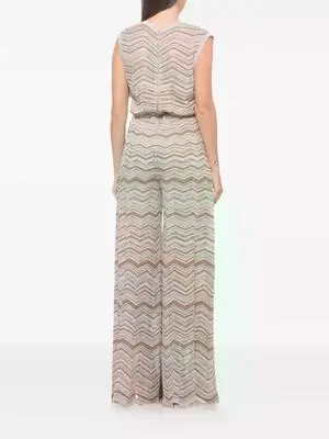 D.exterior Chevron-knit Sleeveless Jumpsuit