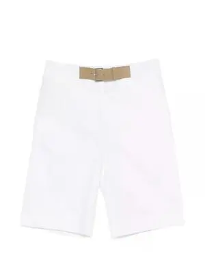 Tory Burch Double T Pleated Shorts - White