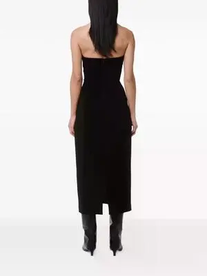 Another Tomorrow Strapless Midi Dress