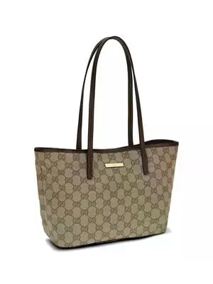 Gucci Gg Supreme Logo-plaque Tote Bag
