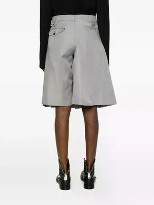 Comme Des Garçons Pleated Check Midi Skirt