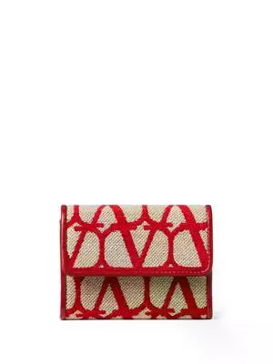 Valentino Garavani Toile Iconographe Cardholder - Red