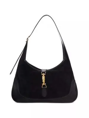 Gucci Jackie 1961 Suede Shoulder Bag - Black