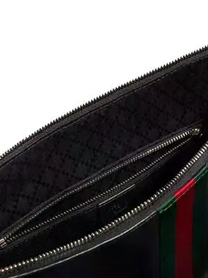 Gucci Web-stripe Leather Tote Bag