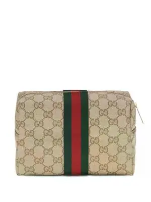 Gucci Gg Supreme Canvas Web-stripe Makeup Bag