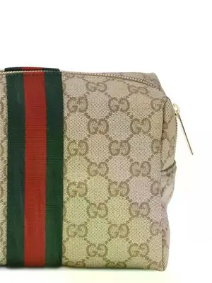 Gucci Gg Supreme Canvas Web-stripe Makeup Bag