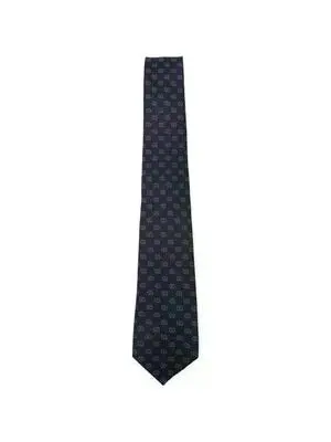 Gucci Gg Jacquard Tie - Blue