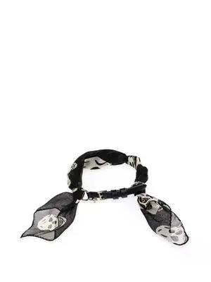 Alexander McQueen Skull Double Wrap Bracelet - Black