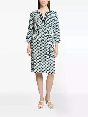 BETTY BARCLAY Geometric Print Belted Dress