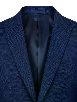 LUIGI BIANCHI MANTOVA Textured Single-breasted Suit - Blue