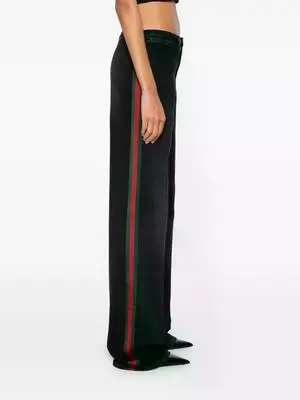 Gucci Web Stripe Wide-leg Jeans