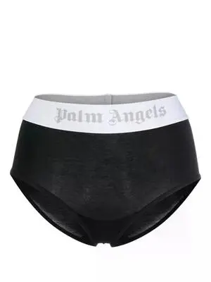 Palm Angels Logo-band Bikini Bottoms - Black