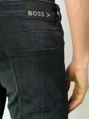 BOSS Logo Patch Cotton Jeans