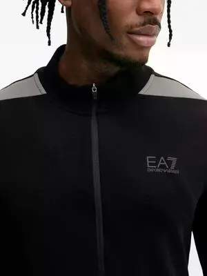 EA7 Logo-print Zip-up Sweater