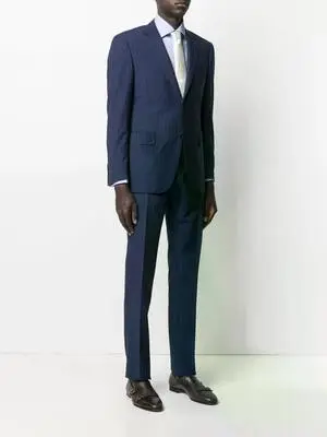 Canali Pinstriped Single-breasted Suit - Blue