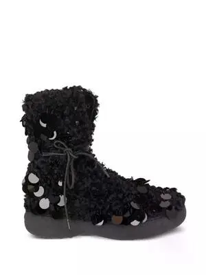 TOD'S Sequin-embellished Shearling-effect Boots