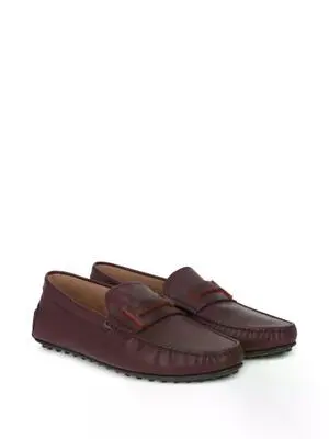 TOD'S T Timeless Leather Loafers - Red
