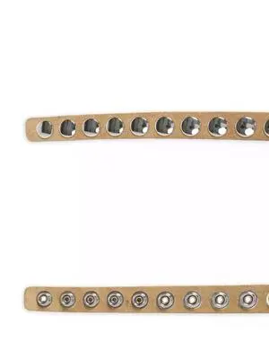 IRO PARIS Stud-embellished Leather Belt - Neutrals