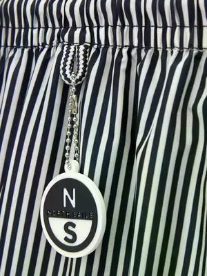 Guess Vertical Stripe Drawstring Swim Shorts