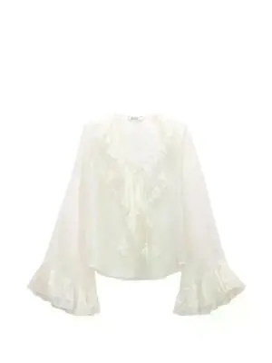 Dorothee Schumacher Ruffled Lace-up Blouse