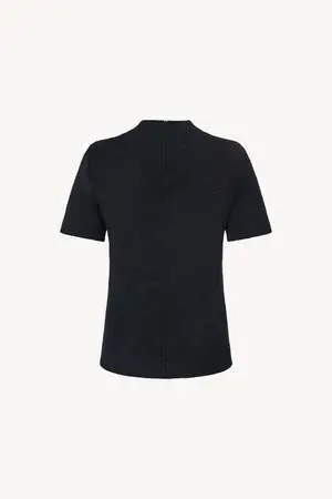 THE ROW Cala Short-sleeve Silk Cloqué Top