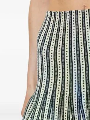 Alexander McQueen Striped Pleated Mini Skirt