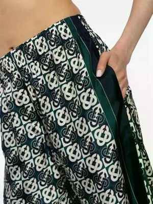 Casablanca Monogram Silk Trousers