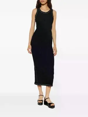 Issey Miyake Wavelet Ensemble Midi Dress