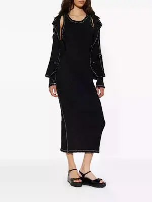 Issey Miyake Wavelet Ensemble Midi Dress