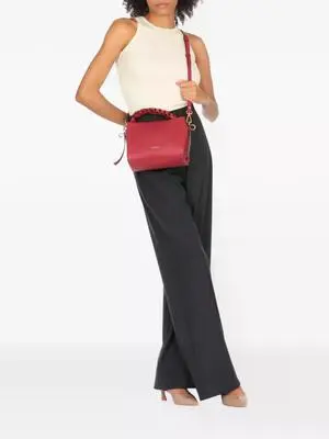 COCCINELLE Pebbled Leather Shoulder Bag - Red