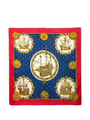 Hermès 1971 Nefs D'or Silk Scarf